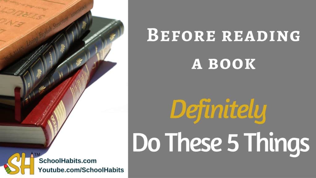 Before reading a book, definitely do these 5 things - SchoolHabits