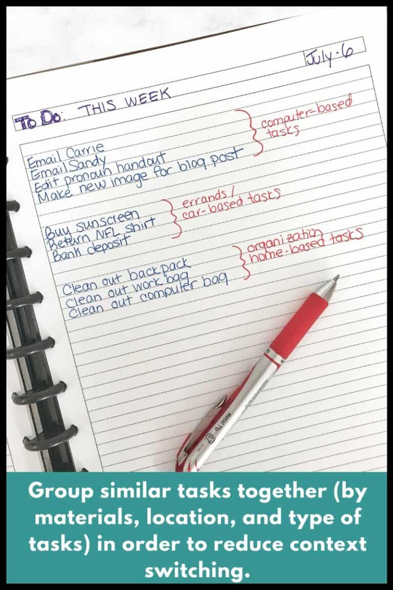 How to batch tasks to get more done: Time management tip - SchoolHabits