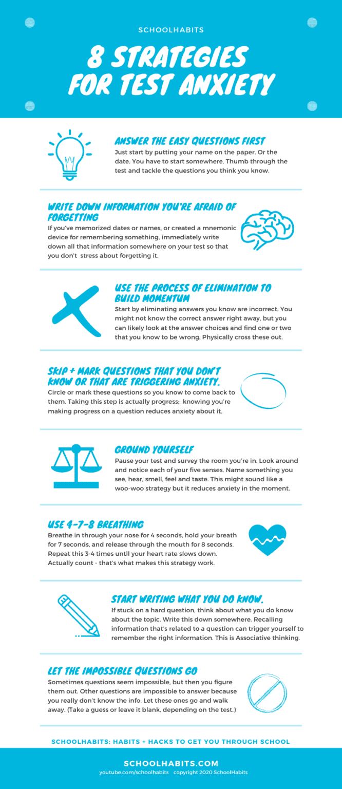How to deal with test anxiety during a test: 8 strategies - SchoolHabits
