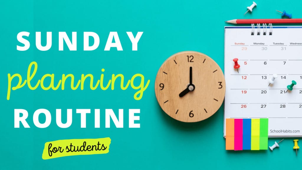 Sunday planning routine for students - tips for basic school management ...