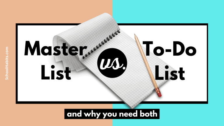 Master List vs. to-do list, and why you need both - SchoolHabits