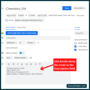 How to use Google Calendar for school: Tips for making schedules ...