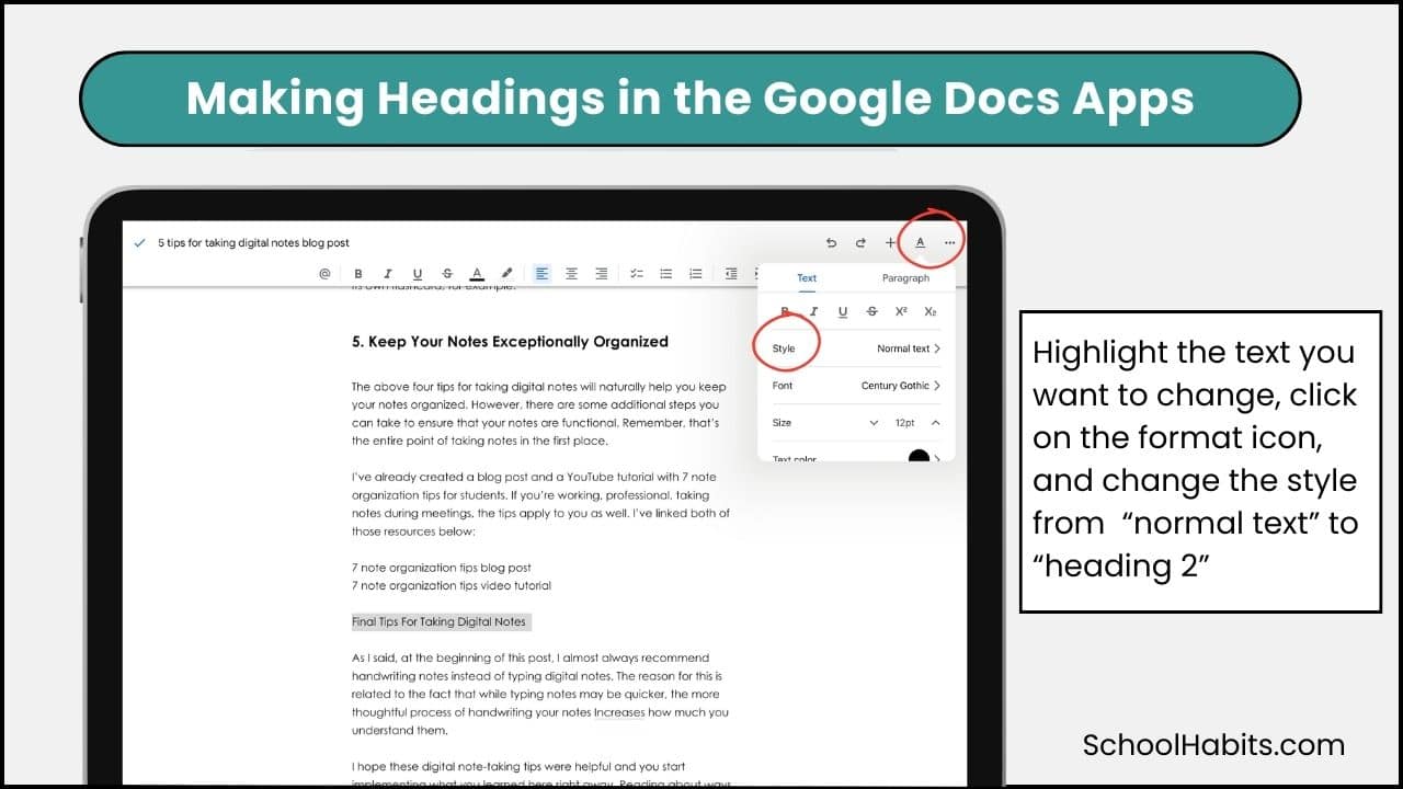5 Tips for Taking Digital Notes - SchoolHabits