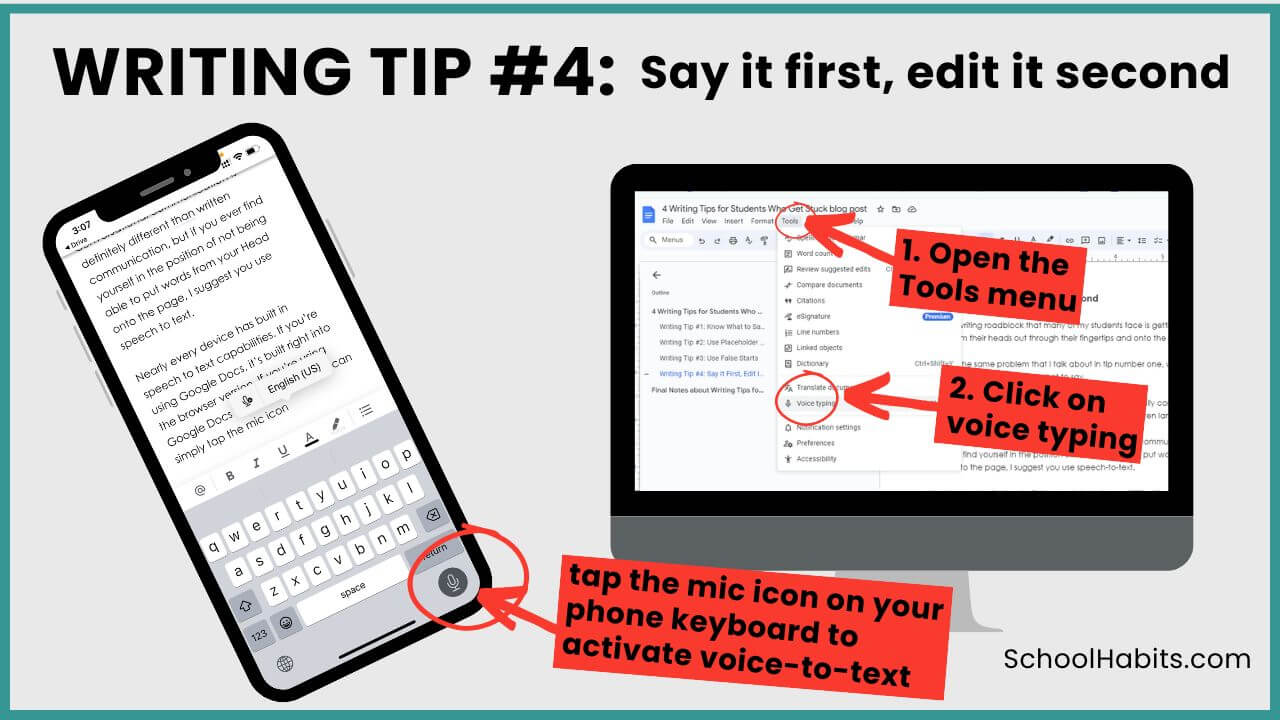 4 Writing Tips for Students Who Get Stuck - SchoolHabits